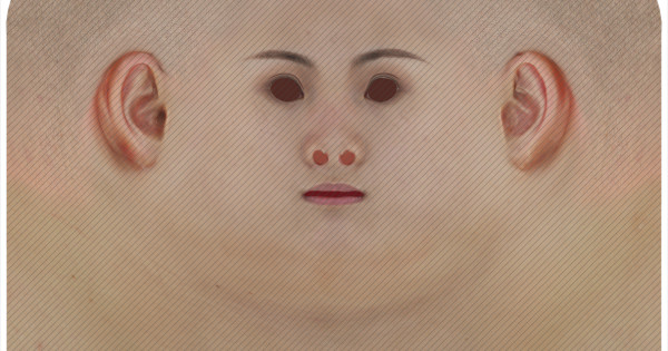 Female head texture map 19